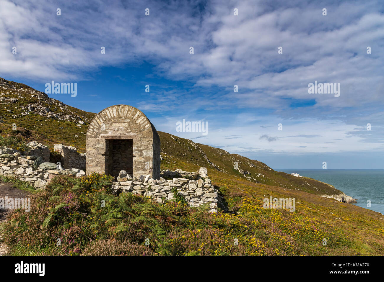 Stone hut between Holyhead Breakwater Country Park and North Stack ...