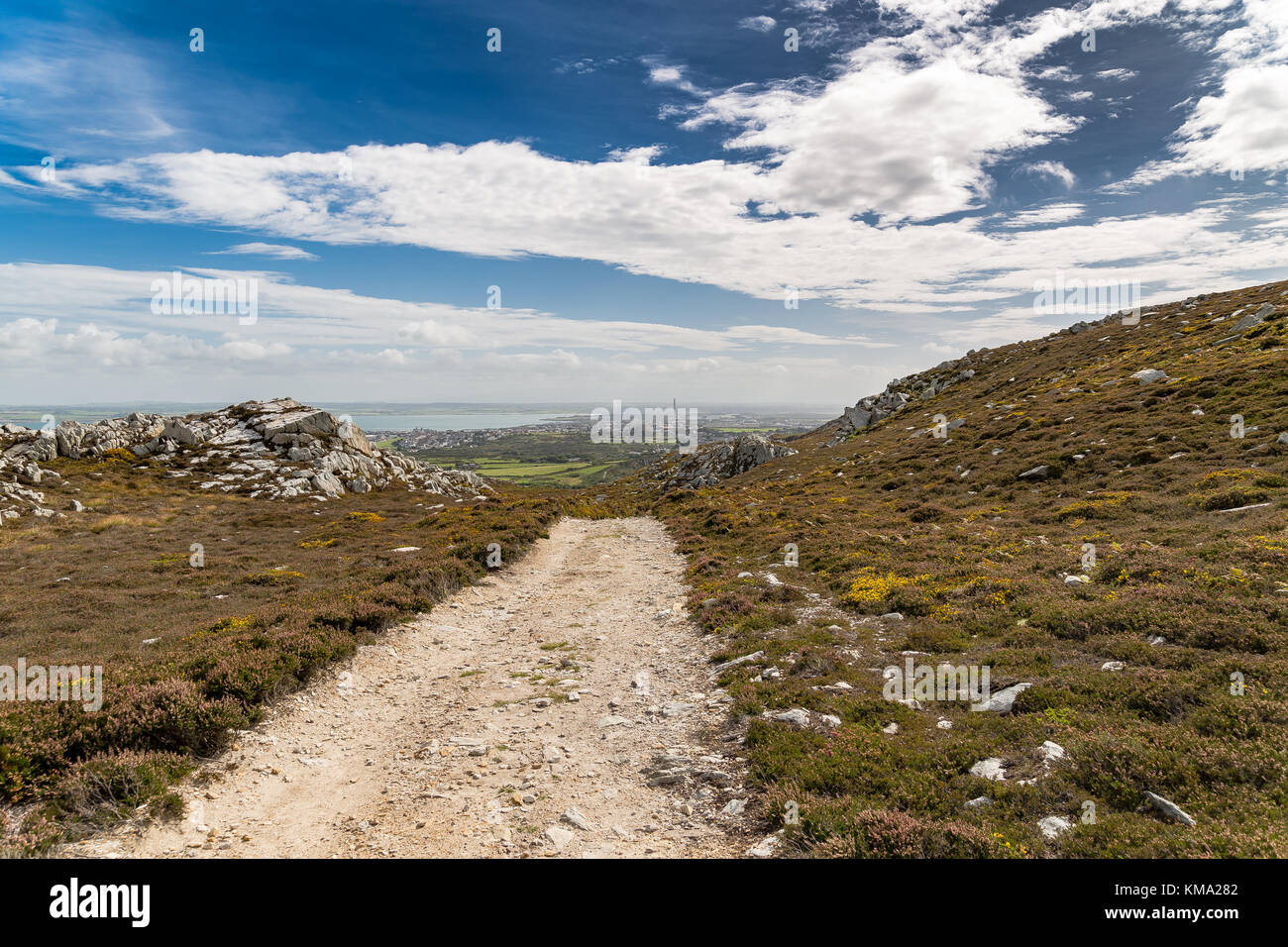 View from Holyhead Breakwater Country Park towards Holyhead, Isle of ...