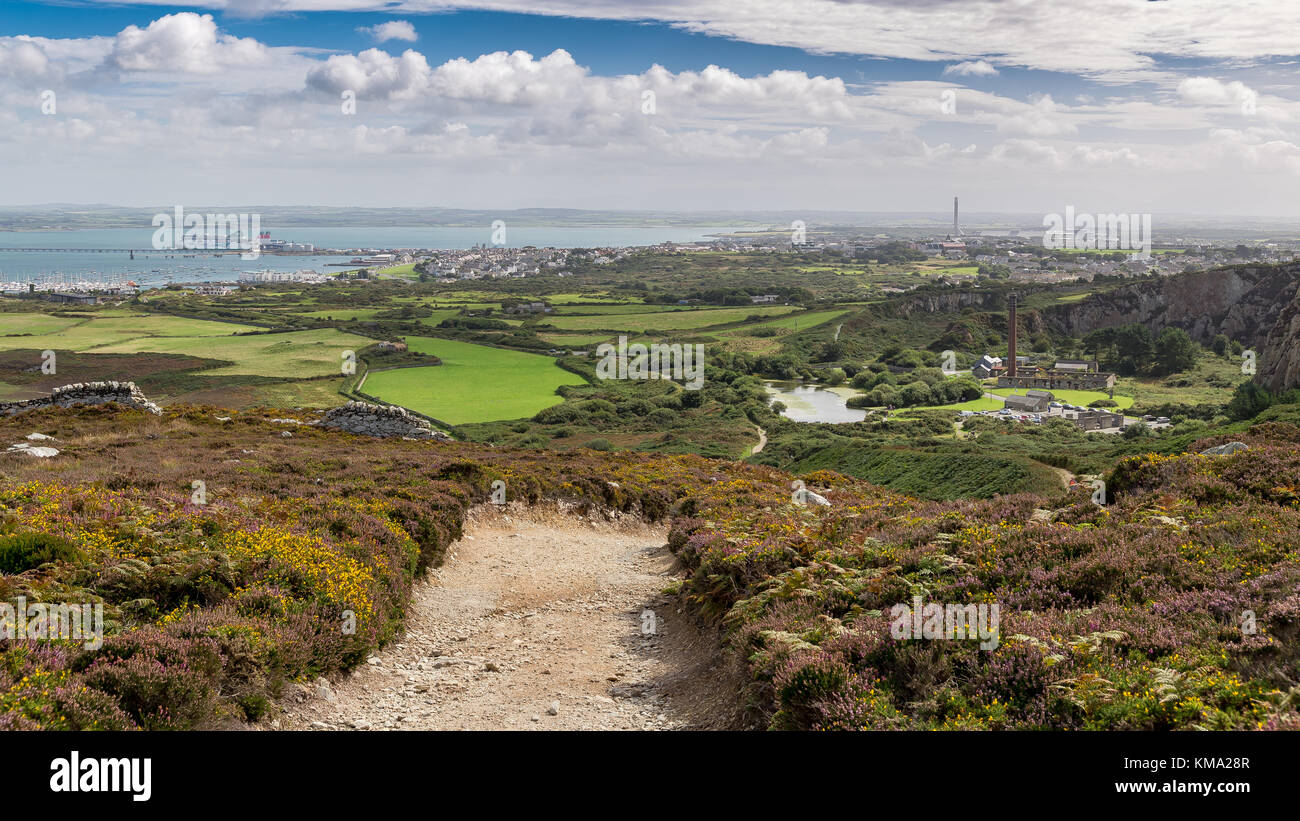 View from Holyhead Breakwater Country Park towards Holyhead, Isle of ...
