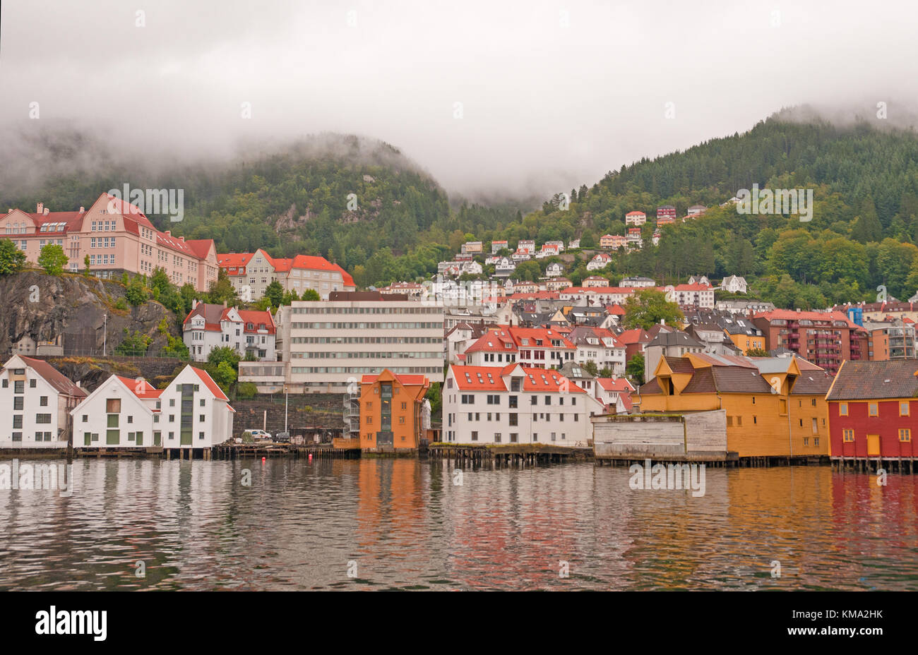 Bergen, Norway on a cloudy September Morning Stock Photo - Alamy