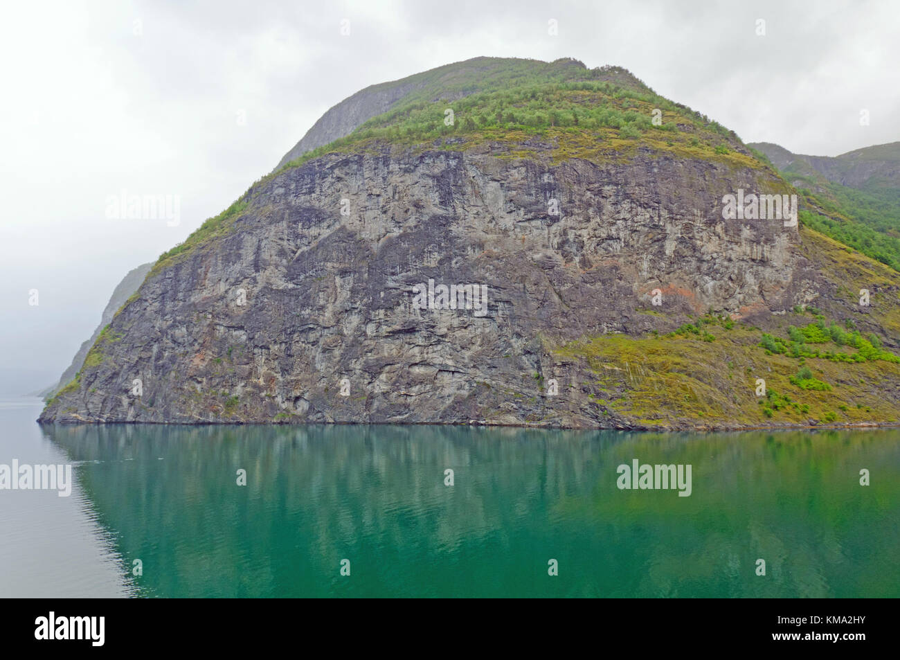 Cliff on the Sognefjord in Norway Stock Photo - Alamy