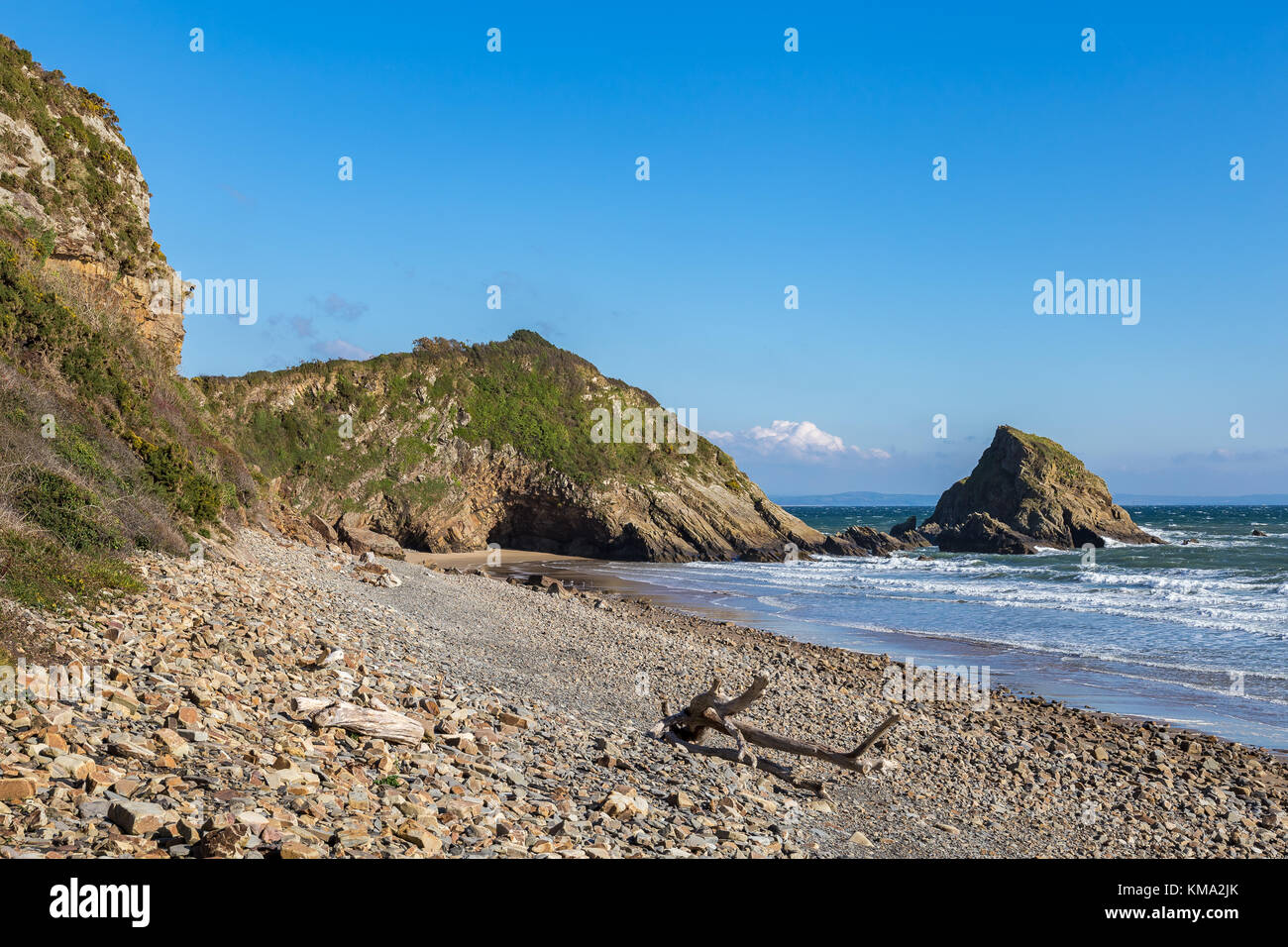 Monkstone Beach, between Tenby and Saundersfoot, Pembrokeshire, Wales ...