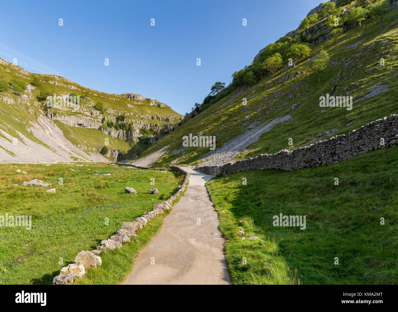 Landscape at the Gordale Scar, Yorkshire Dales, North Yorkshire, UK ...