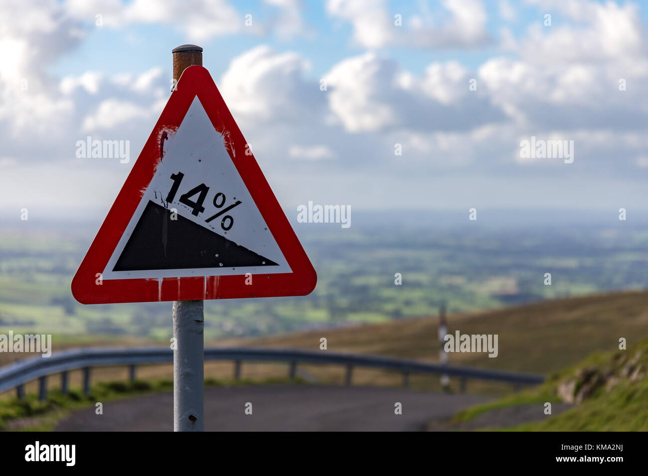 Landscape at the Nine Standards Rigg, between Pennine Hills and ...