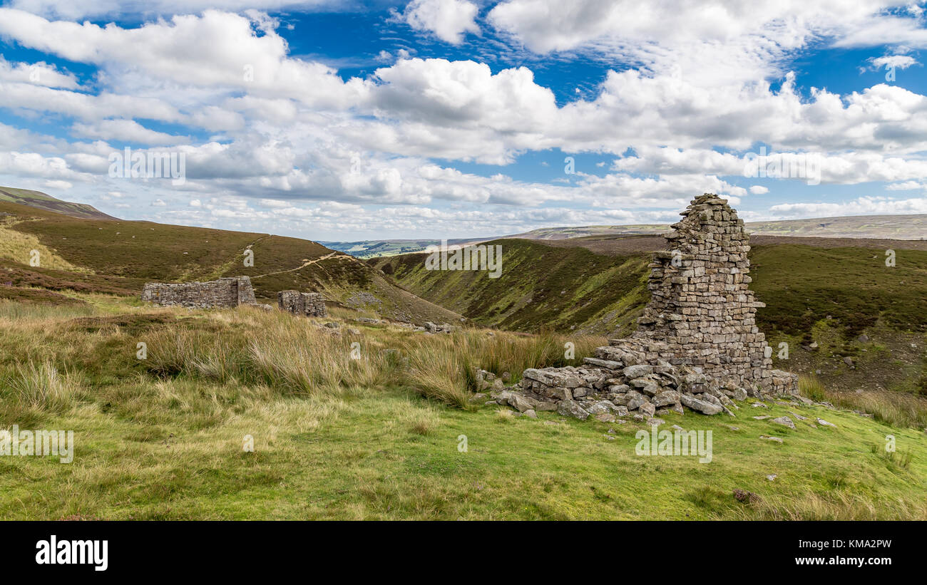 Surrender Smelt Mill, between Feetham and Langthwaite, Yorkshire Dales ...