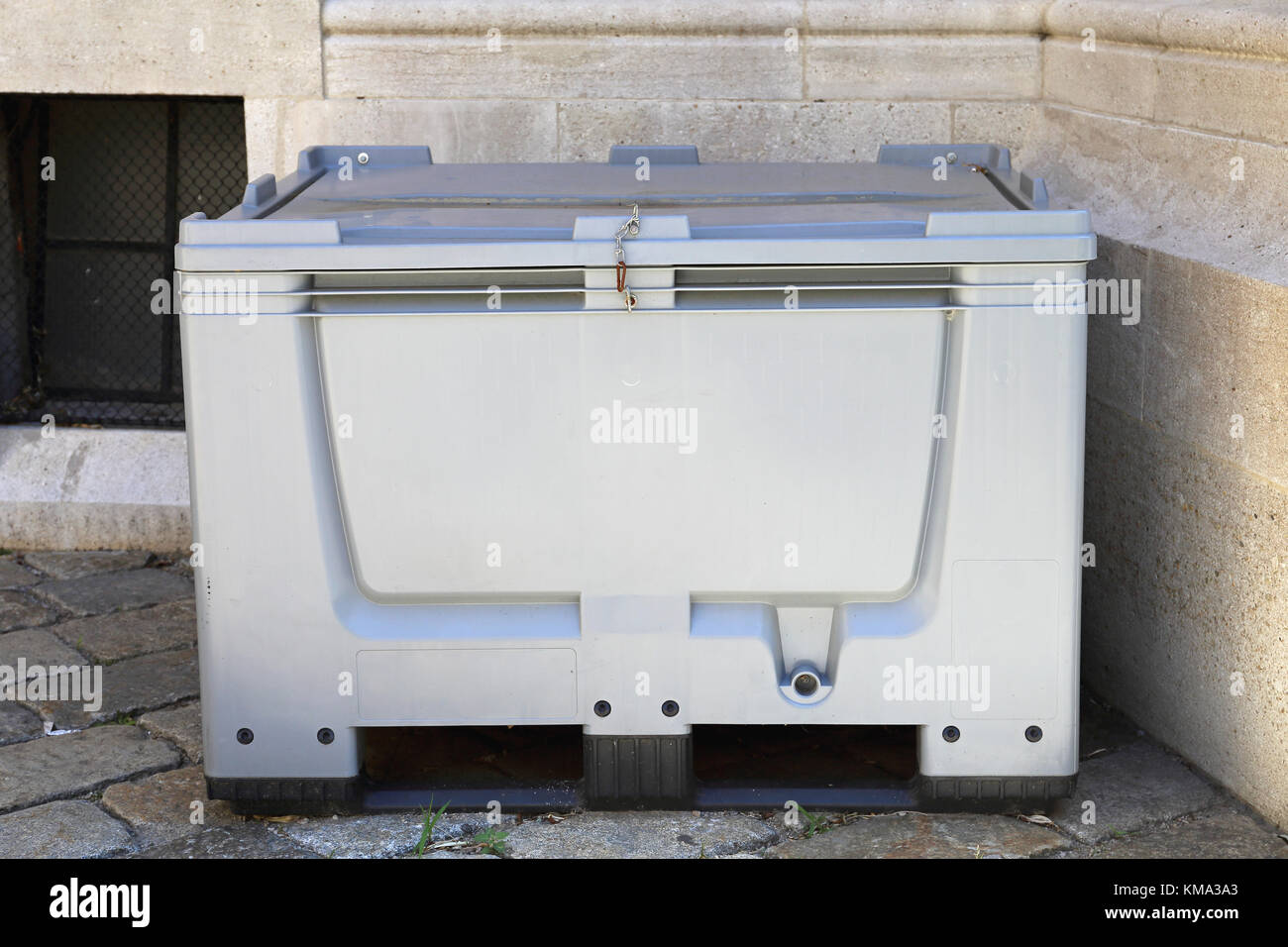 Pallet Box for Cargo Storage Plastic Container Stock Photo - Alamy
