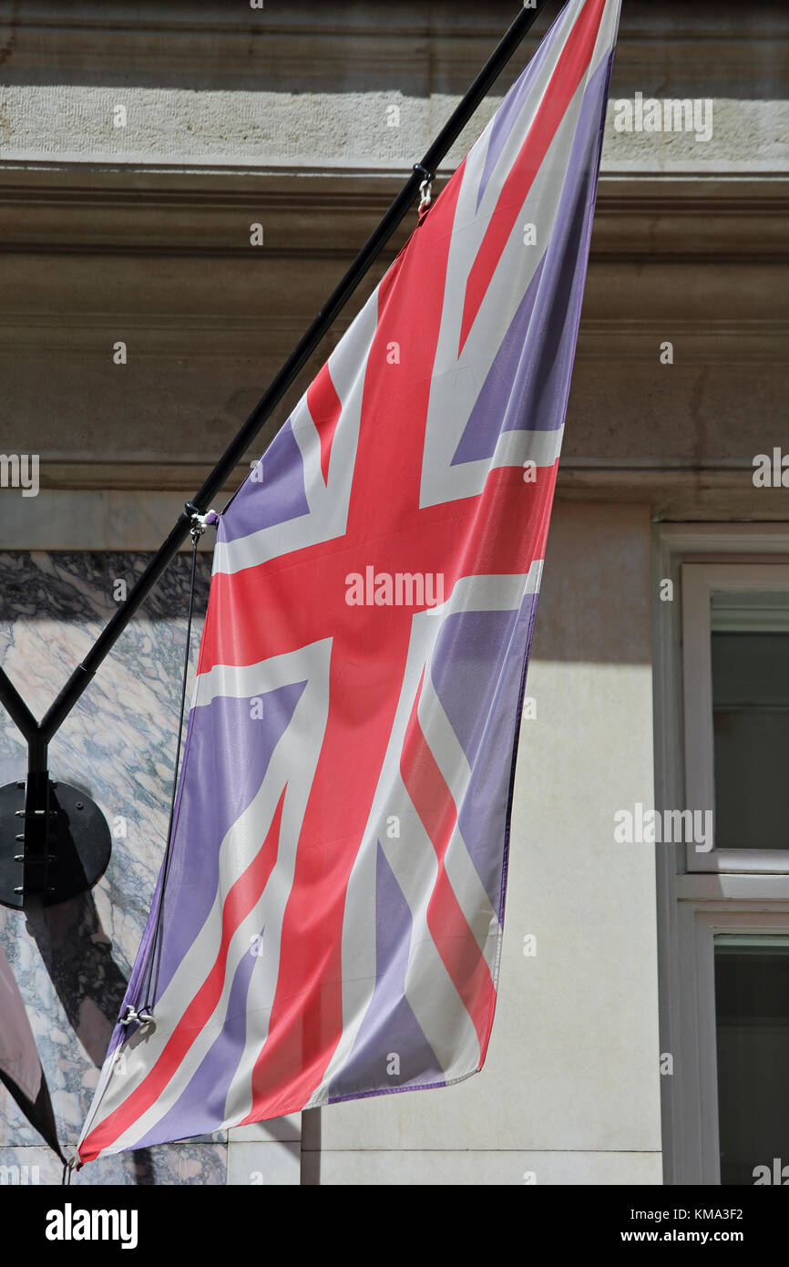 Union Jack Flag of the United Kingdom at Building Stock Photo - Alamy