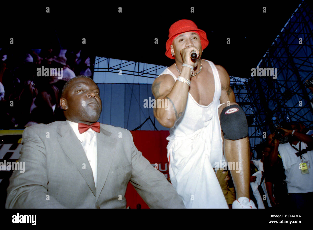 IRVINE, CA - AUGUST 11: LL Cool J performs at The Beat Summer Jam 2002 ...