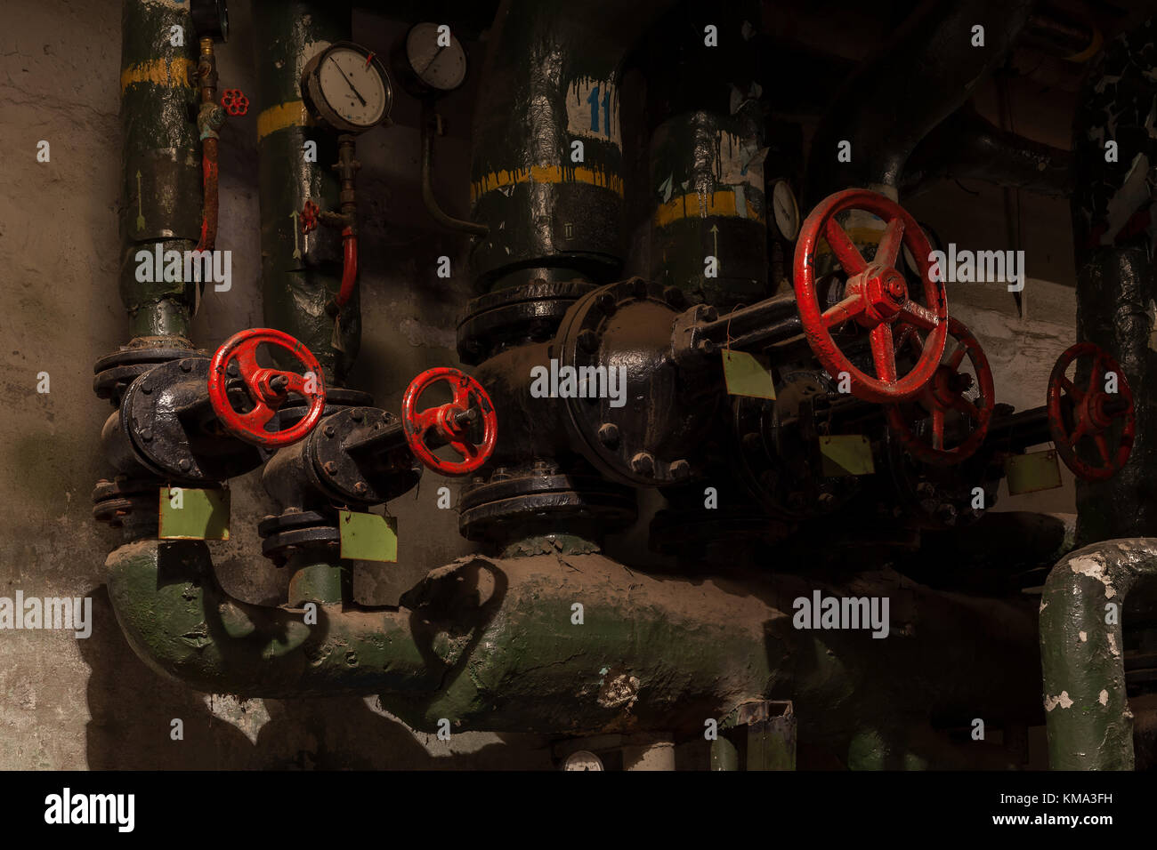 Control center in the boiler room Stock Photo - Alamy