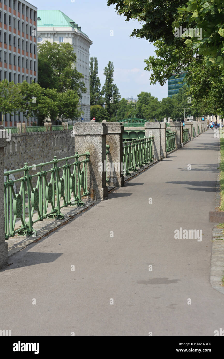 Walkway path along wien river in vienna hi-res stock photography and ...