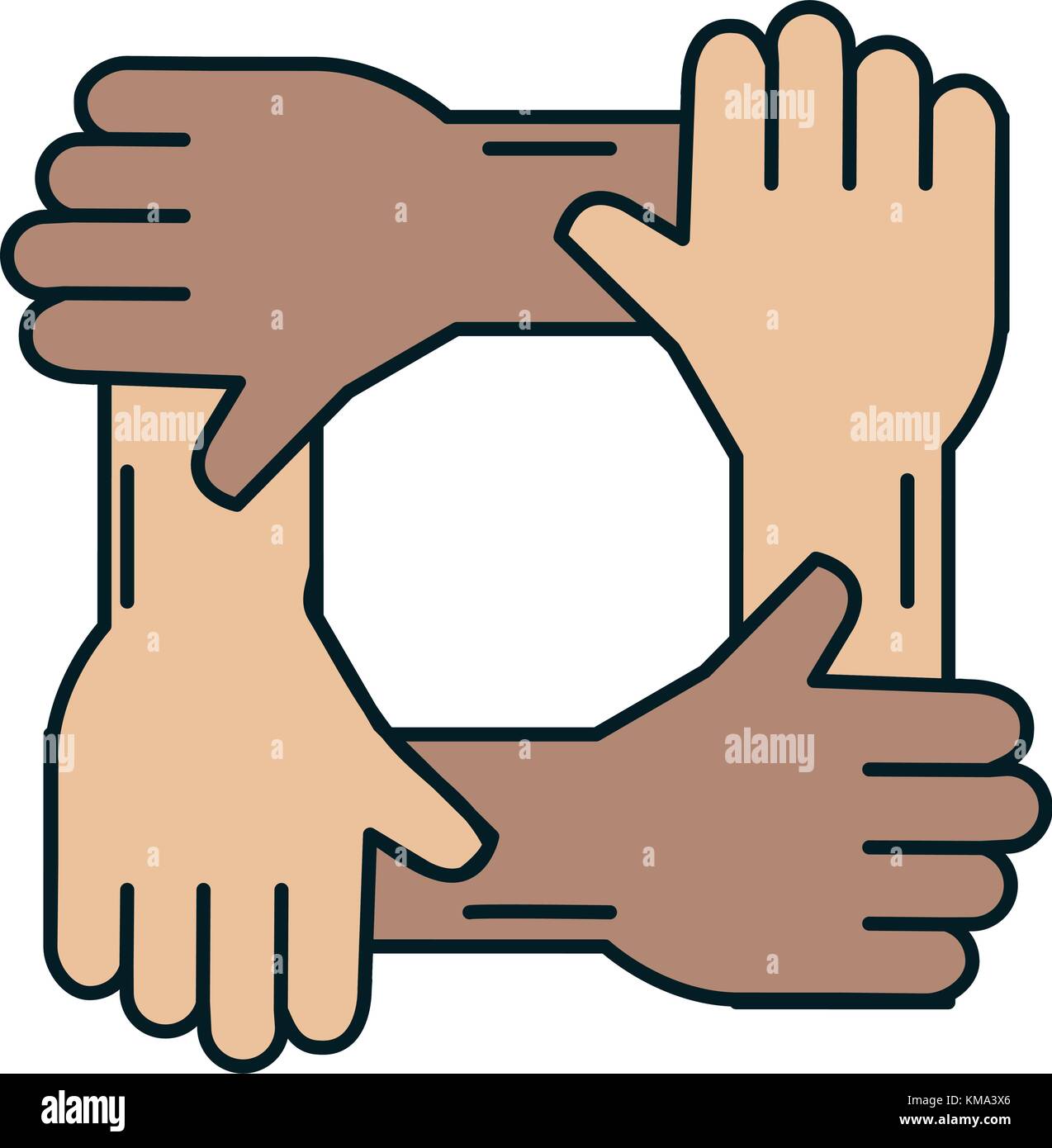 Teamwork Hands Vector