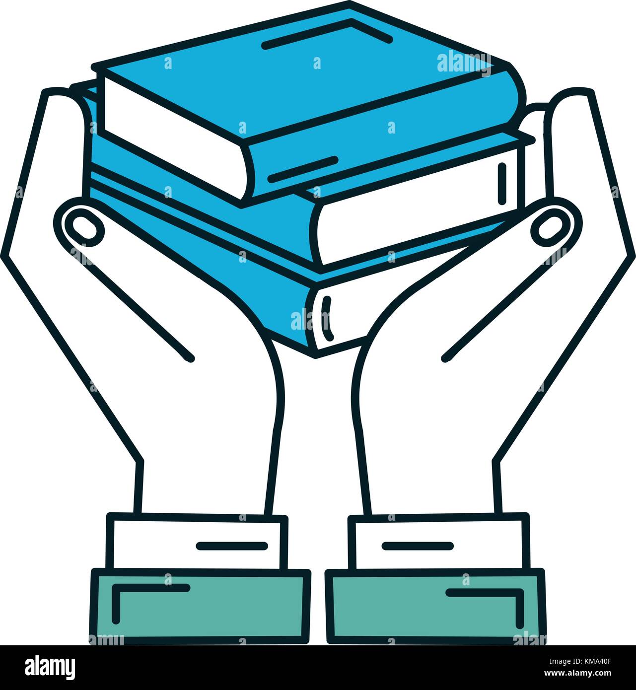 hands with books icon vector illustration design Stock Vector Image ...