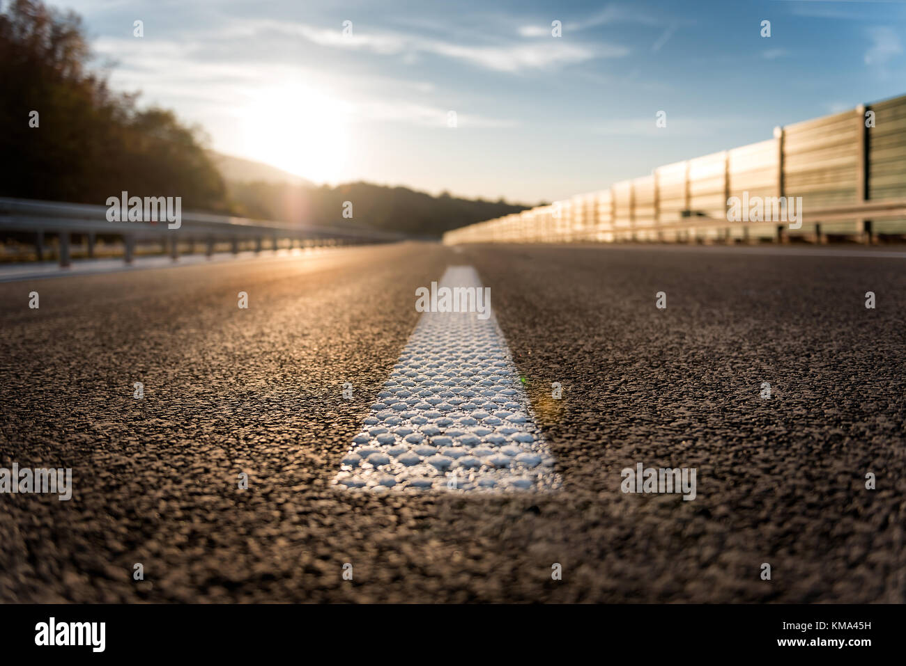 Blue road markings hi-res stock photography and images - Alamy