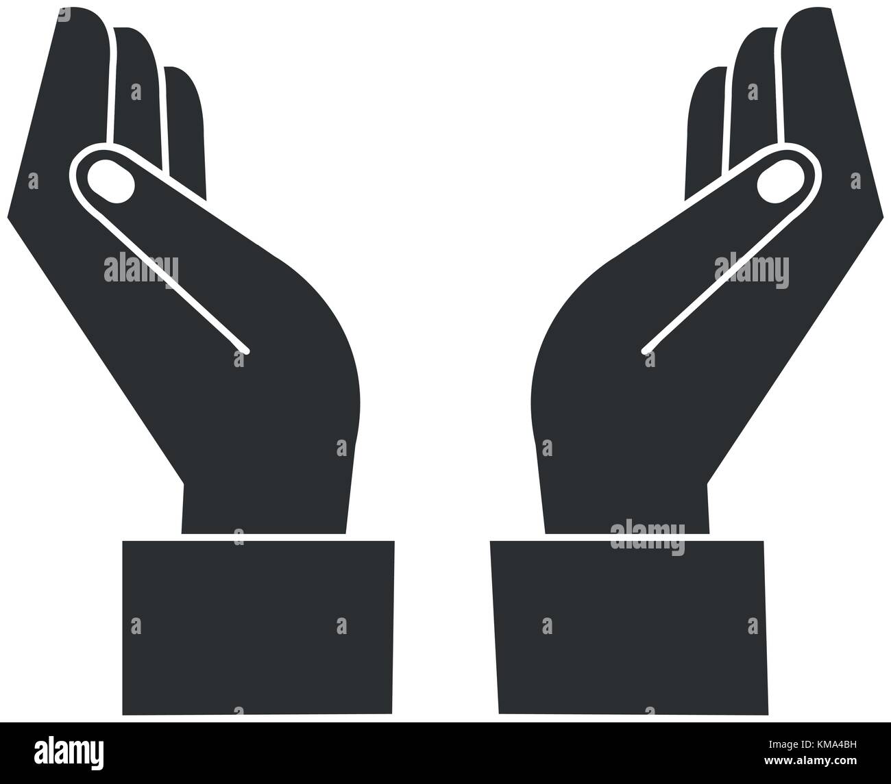 Hands protected isolated icon hi-res stock photography and images - Alamy