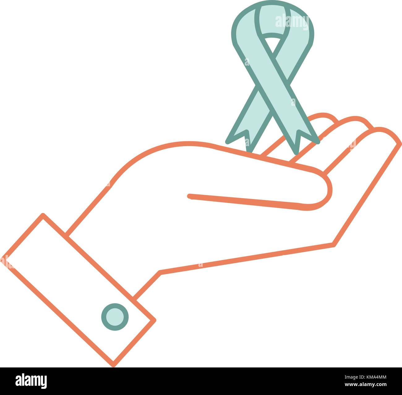 hand with ribbon campaign vector illustration design Stock Vector Image ...