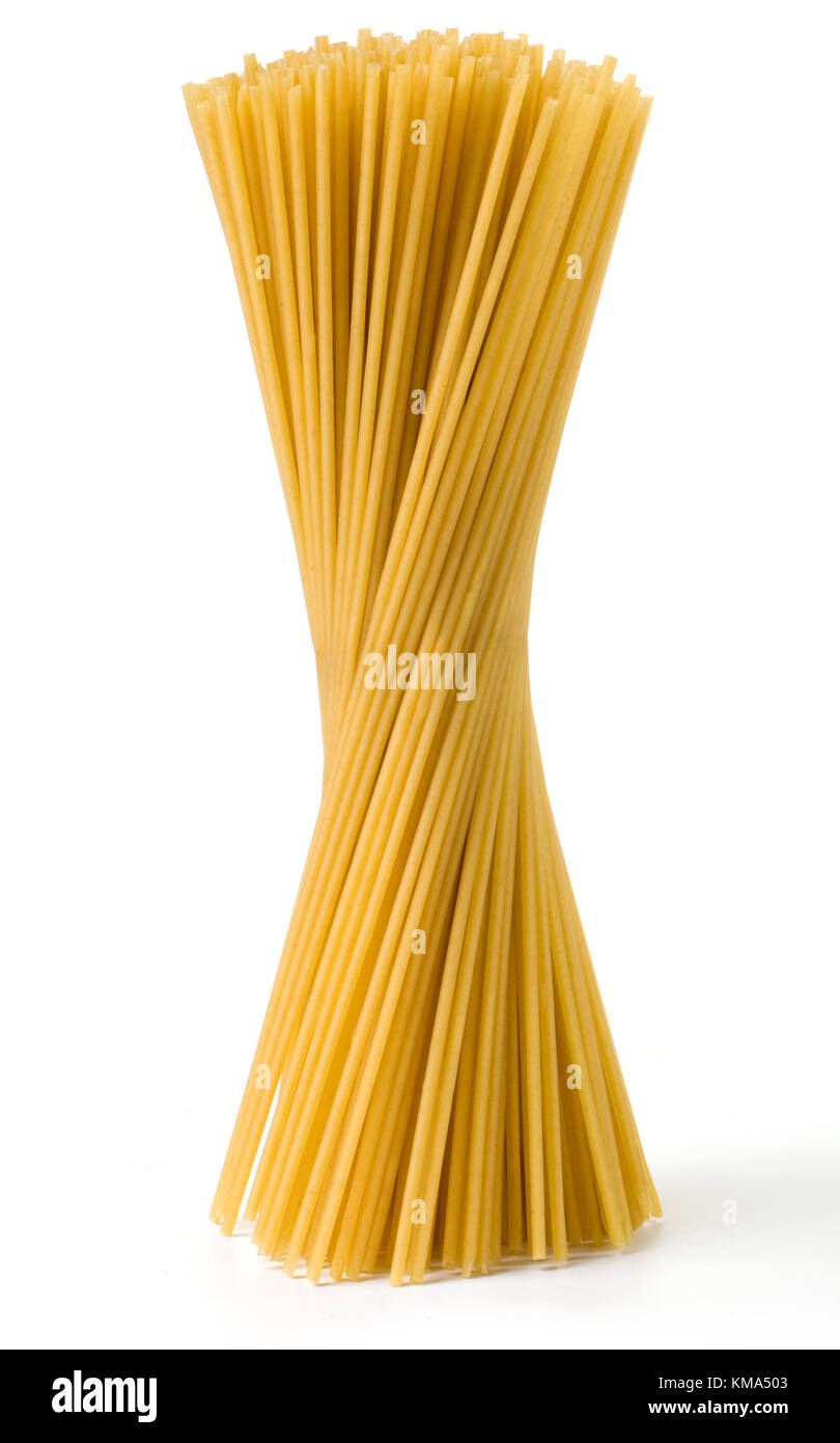 Bunch of spaghetti isolated on white Stock Photo - Alamy