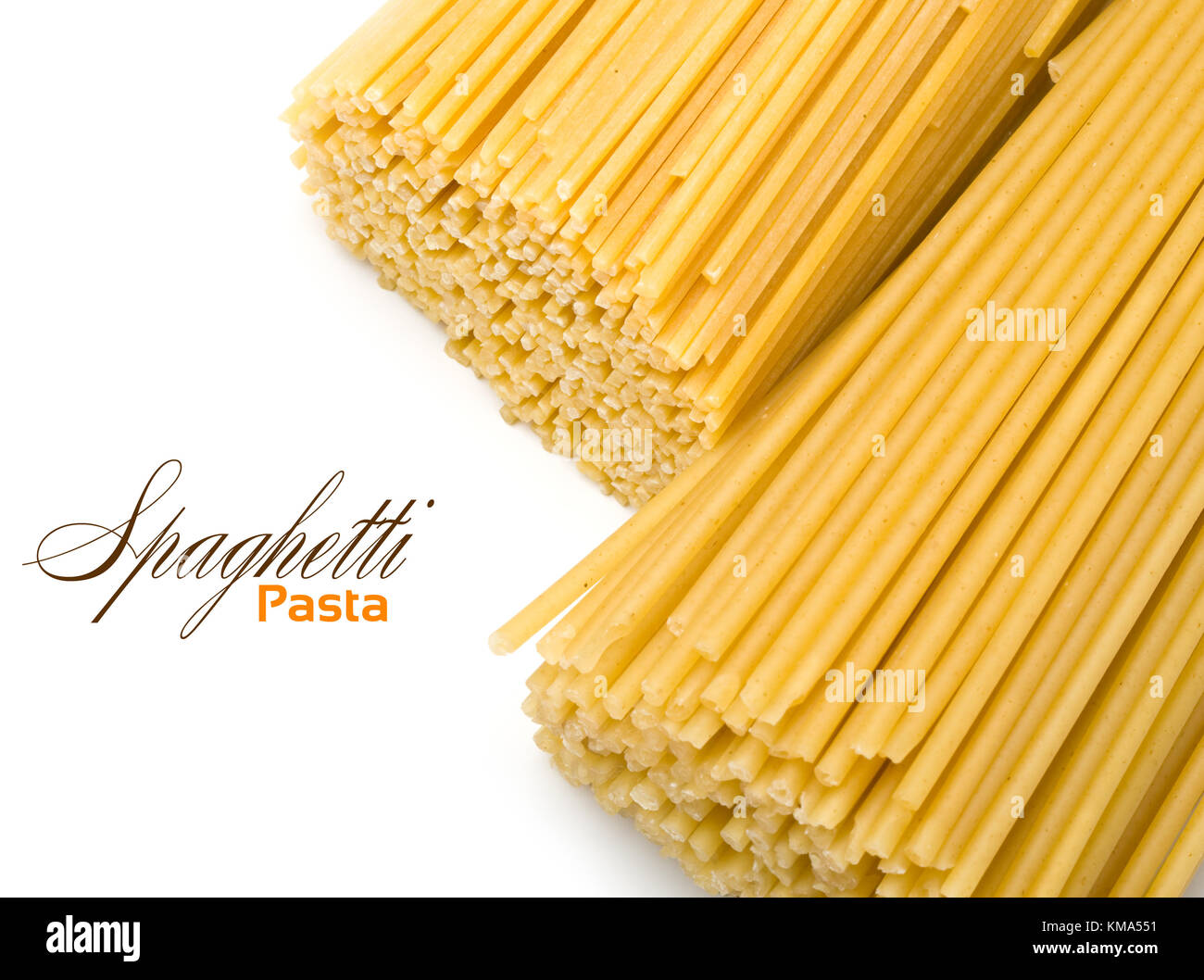 Dry spaghetti isolated on white background Stock Photo - Alamy