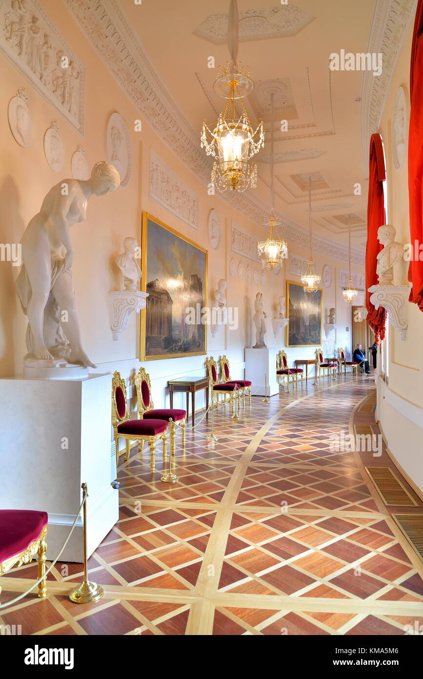 ST.PETERSBURG, RUSSIA - MARCH 03, 2017: The interior of the Greek hall ...