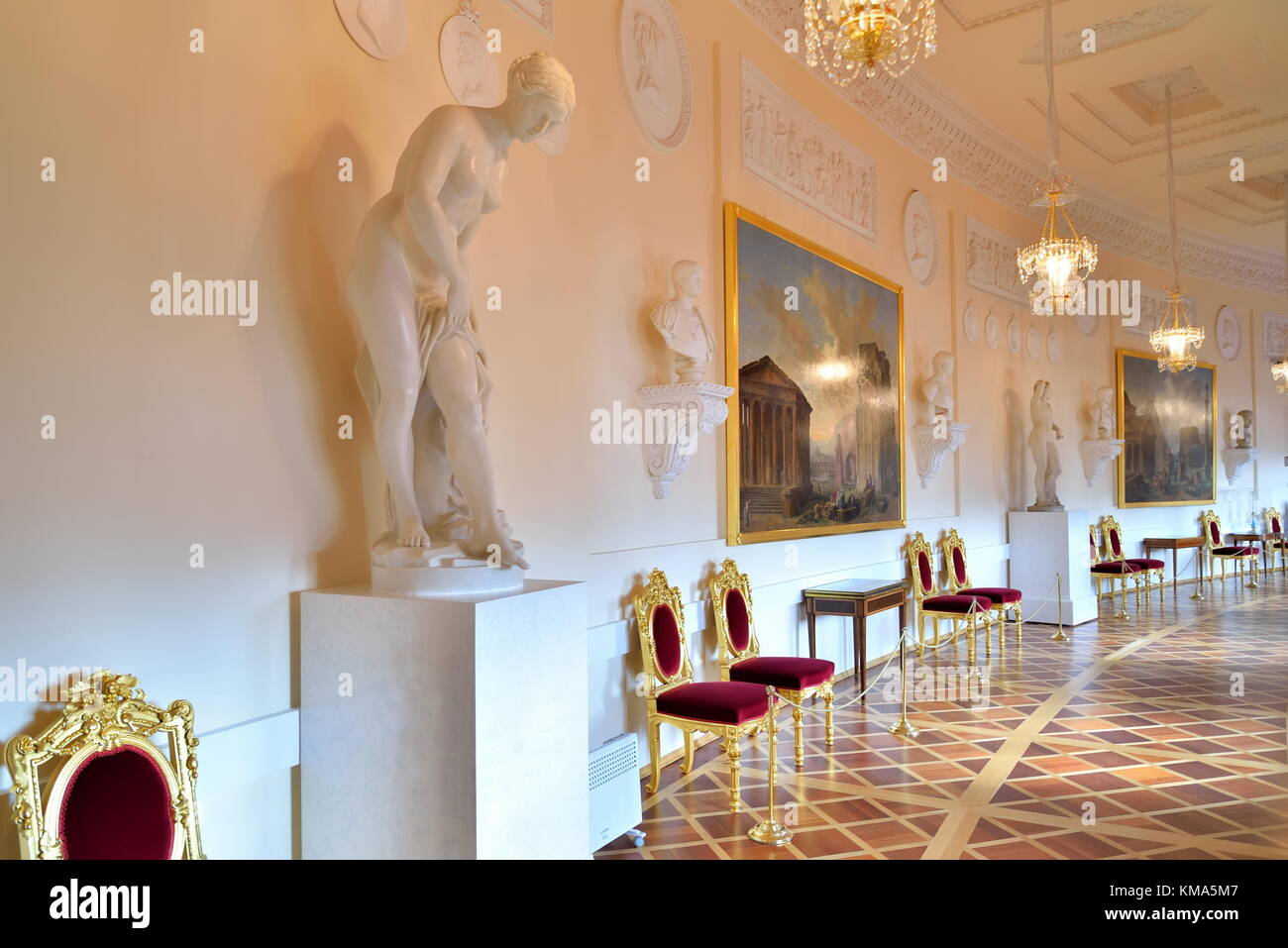 ST.PETERSBURG, RUSSIA - MARCH 03, 2017: The interior of the Greek hall ...