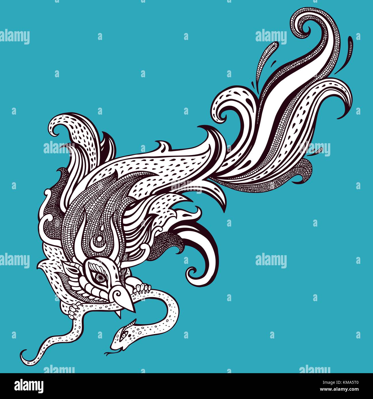 Garuda. Hand drawn illustration Stock Vector Image & Art - Alamy
