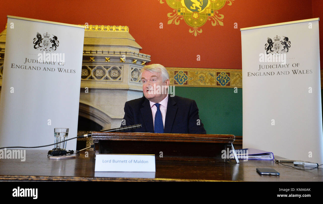 The Lord Chief Justice, Lord Burnett of Maldon, holds his first annual ...