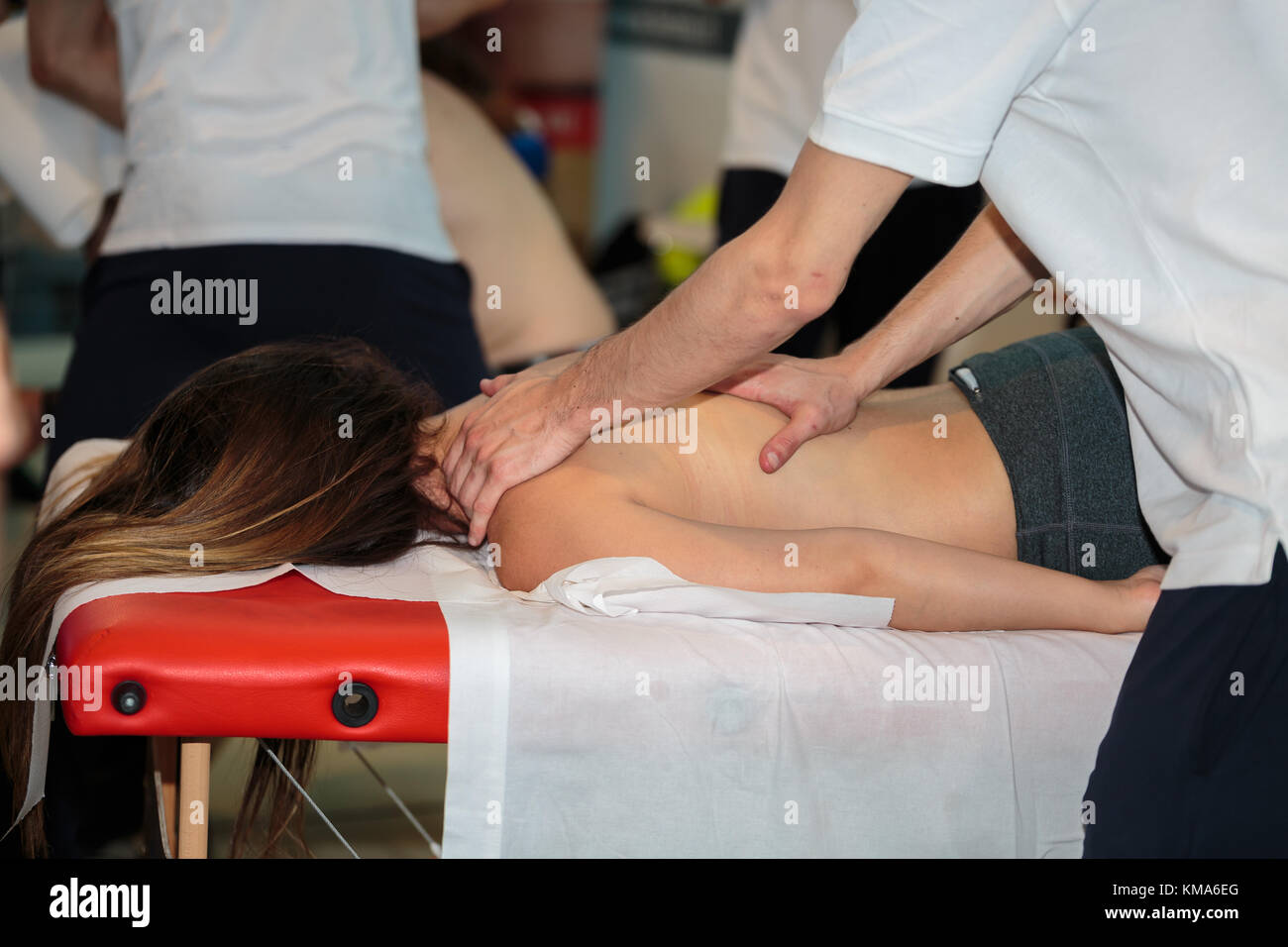 Athlete's Back Massage after Fitness Activity: Wellness and Sport Stock ...