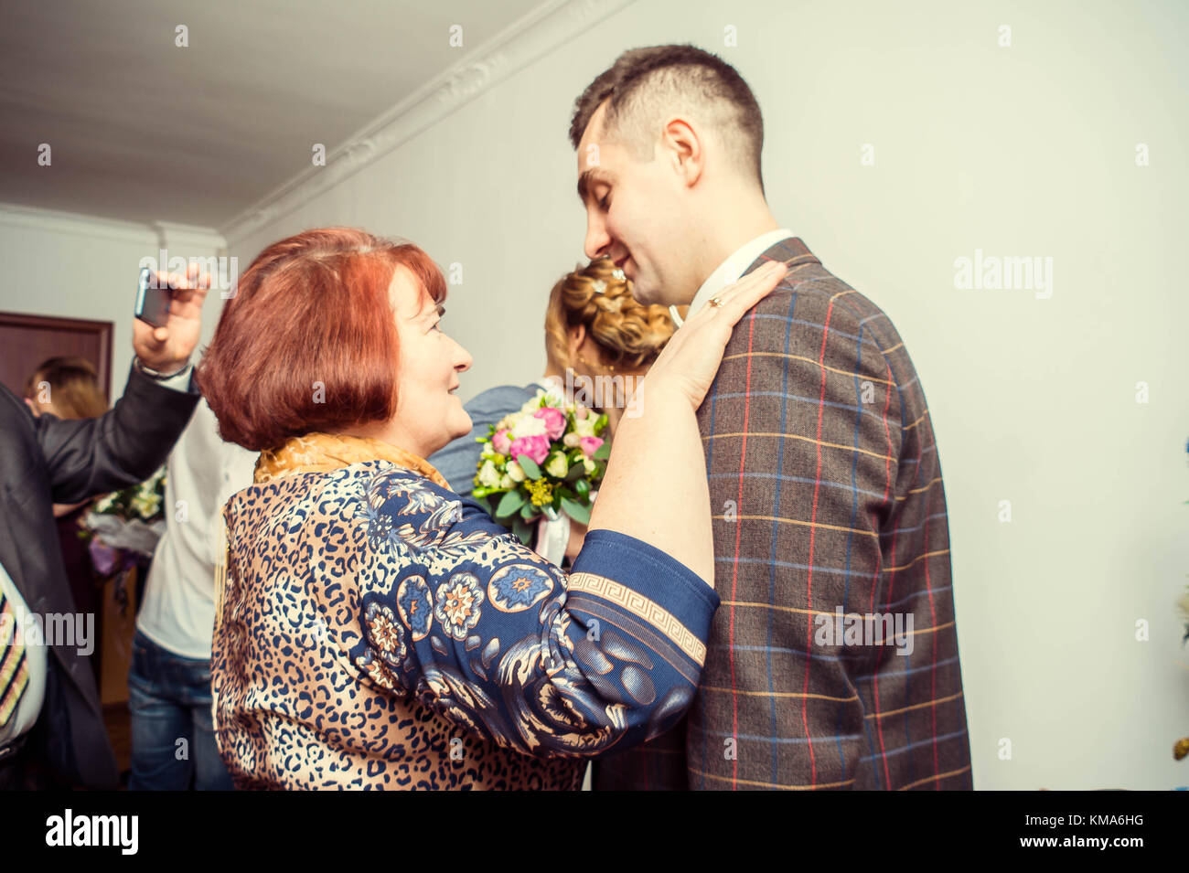 Ukraine, Lutsk - 24.11.2017: the Wedding ceremony. Lovers of nature ...