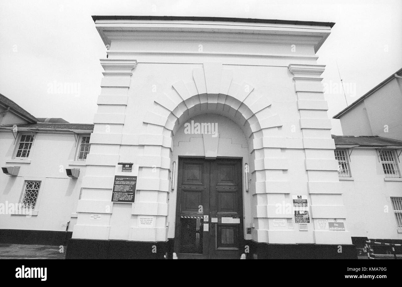 Facade of HMP Winchester, a typical Victorian architectural design ...