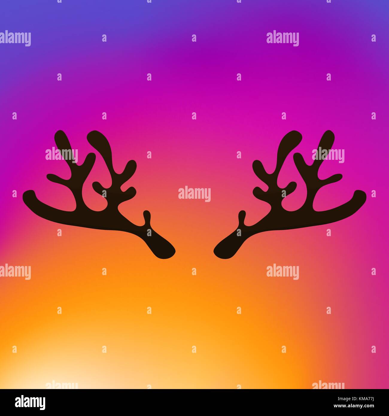 Horns of a reindeer Stock Vector Image & Art - Alamy