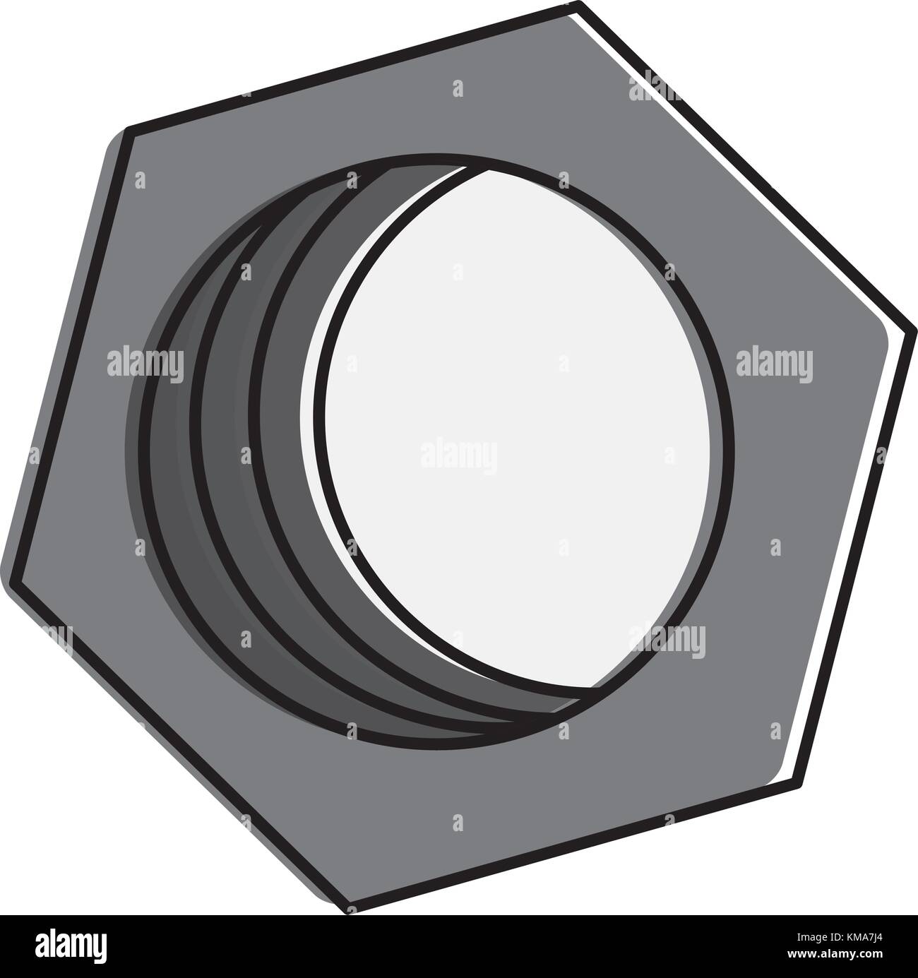 Hex fastener Stock Vector Images - Alamy