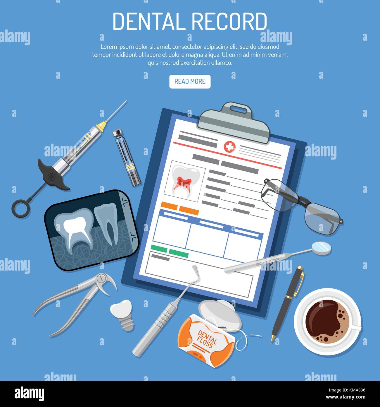 Medical Dental record concept Stock Vector Image & Art - Alamy