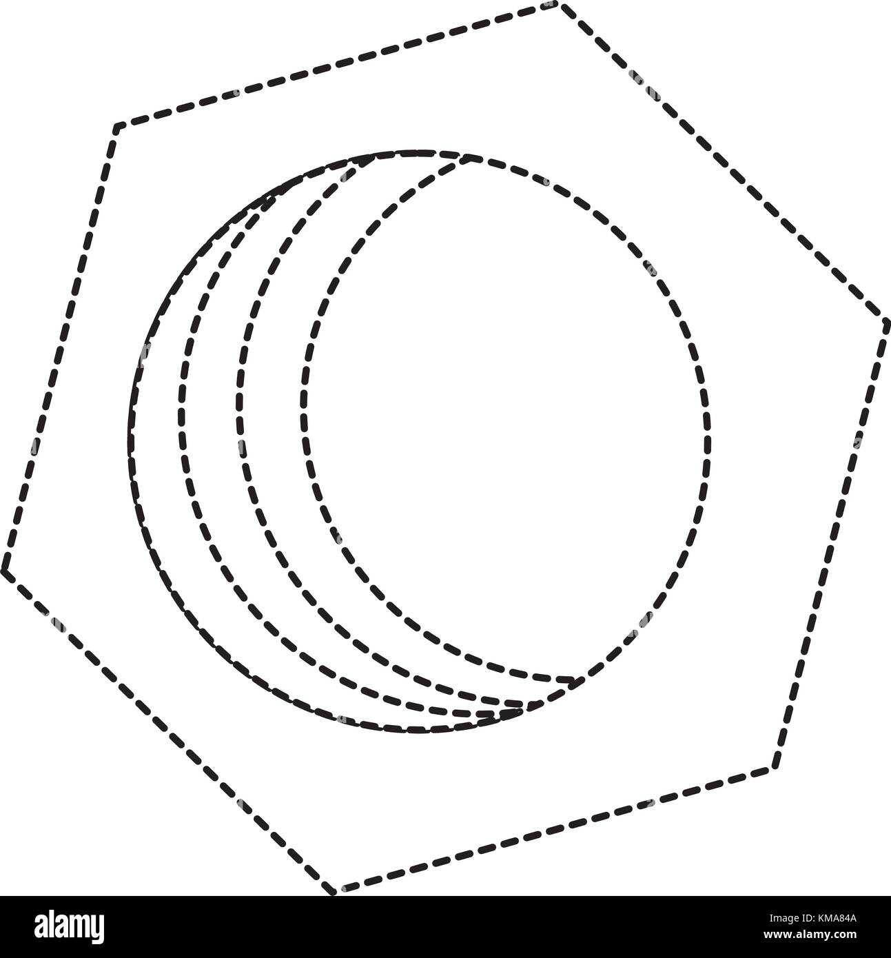 Hexagonal nut Stock Vector Images - Alamy