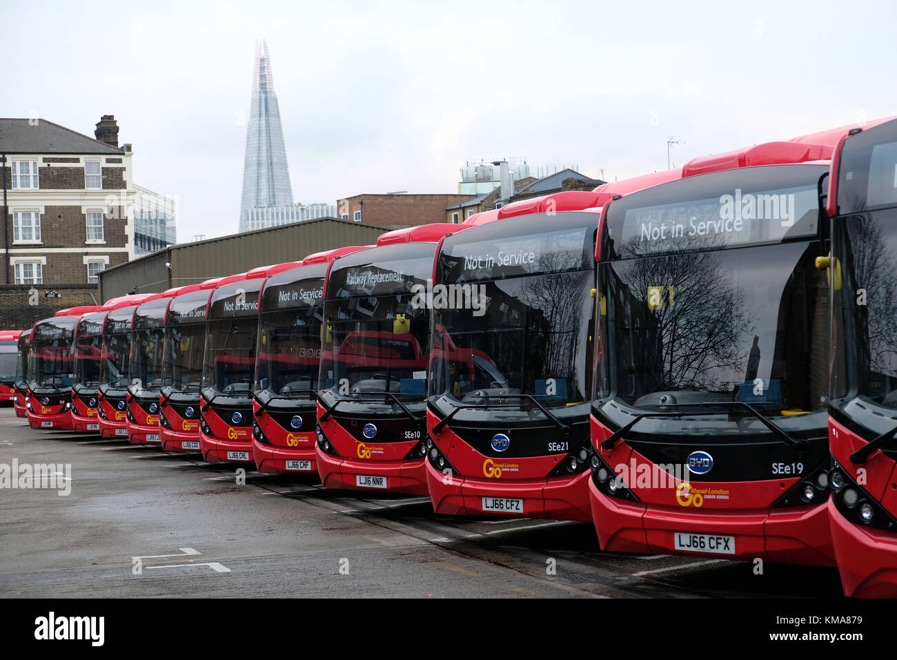 Waterloo bus garage of electric buses charging picture by Gavin Rodgers ...