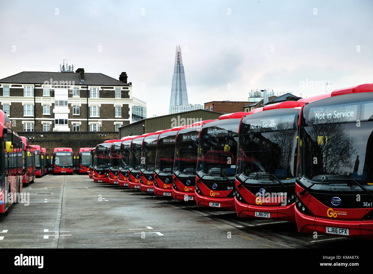 Waterloo bus garage of electric buses charging picture by Gavin Rodgers ...