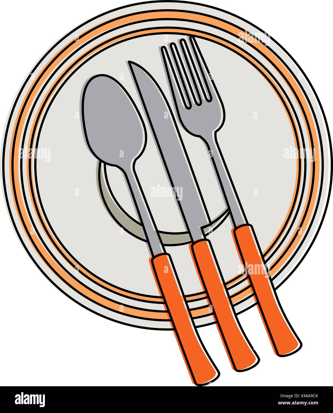 set cutlery tools in cup vector illustration design Stock Vector Image ...