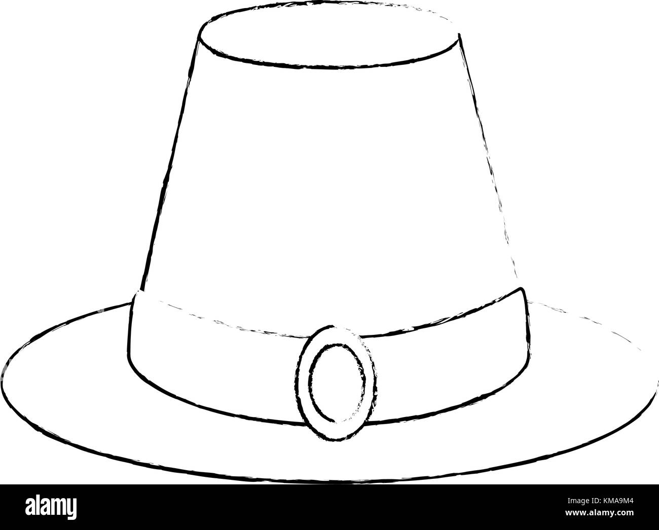 thanksgiving hat isolated icon vector illustration design Stock Vector ...