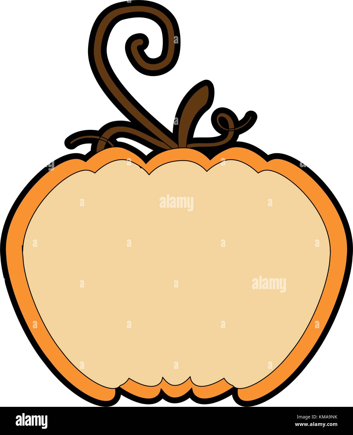 half pumpkin fresh isolated icon vector illustration design Stock ...