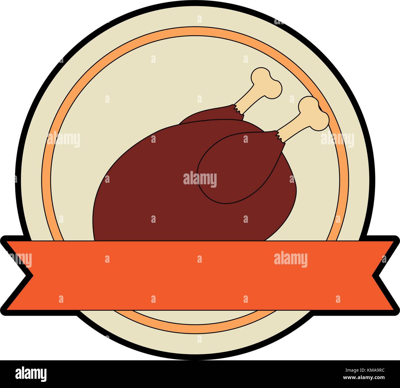 dish with chicken isolated icon vector illustration design Stock Vector ...