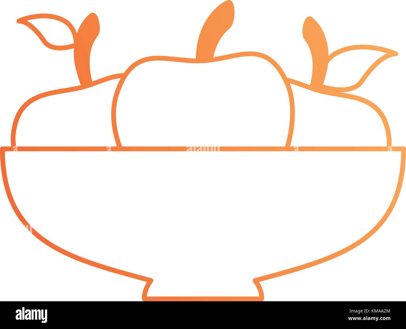 bowl with apples fresh vector illustration design Stock Vector Image ...