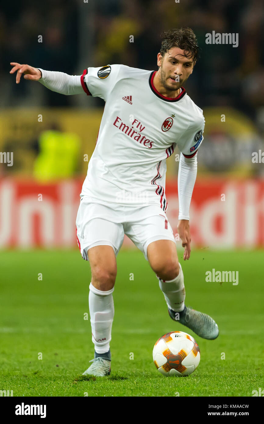 Athens, Greece - November 2, 2017: Player of Milan Manuel Locatelli ...