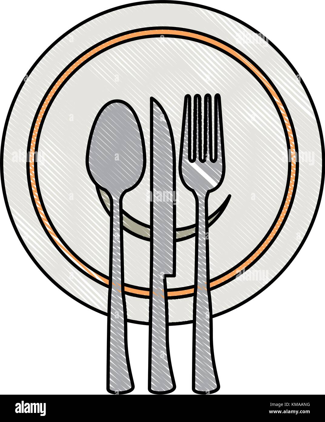 set cutlery tools in cup Stock Vector Image & Art - Alamy
