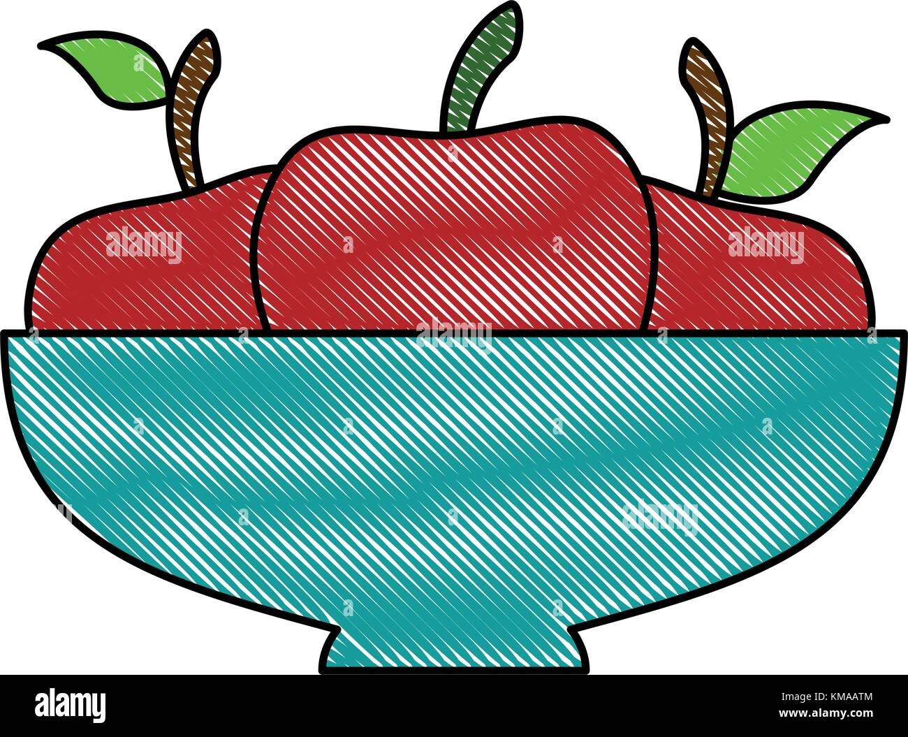 bowl with apples fresh Stock Vector Image & Art - Alamy