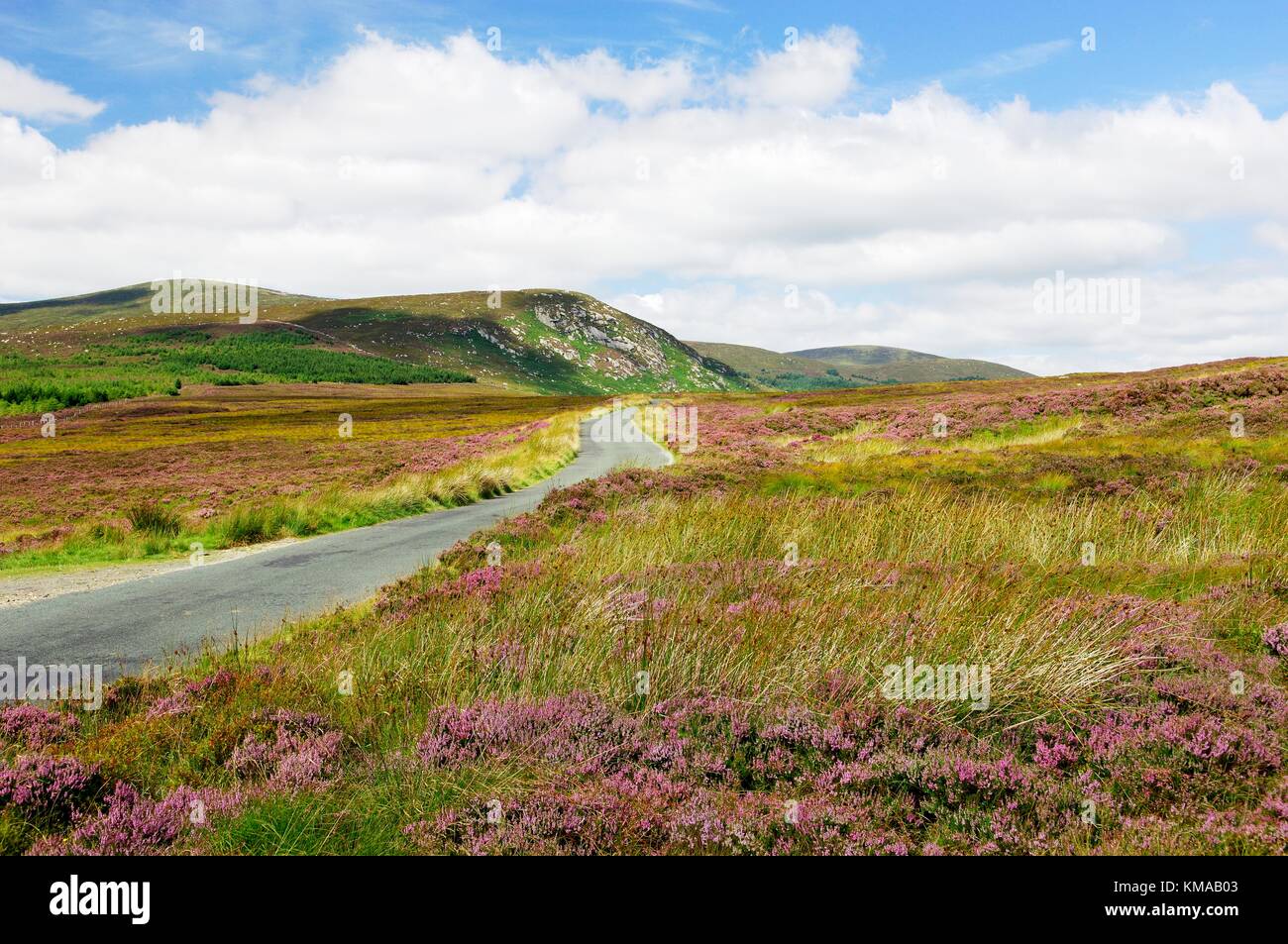 Wicklow Mountains Hills. Quiet lonely open mountain road 5 miles NW of ...