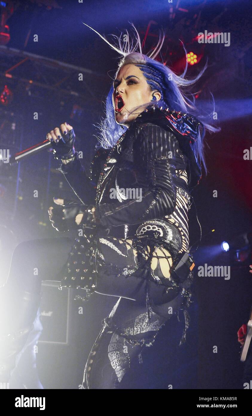 Arch Enemy performs at the Playstation Theater in NYC Featuring: Alissa ...