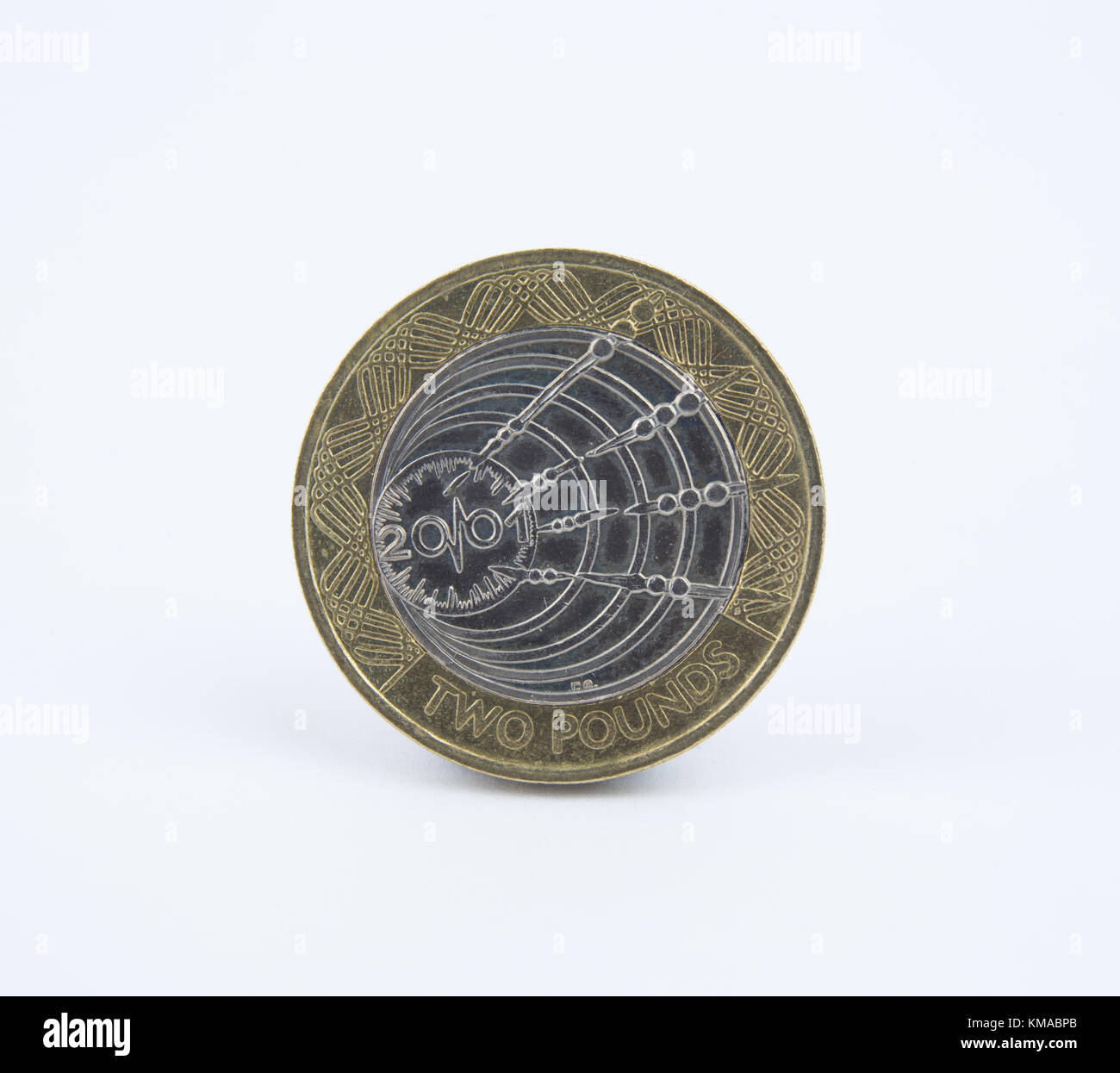 Marconi 2001 two pound coin Stock Photo - Alamy
