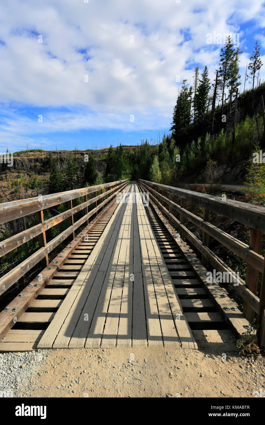 The Myra Canyon Wooden Trestle railway, Kettle Valley Railway, Myra Canyon, Kelowna City ...