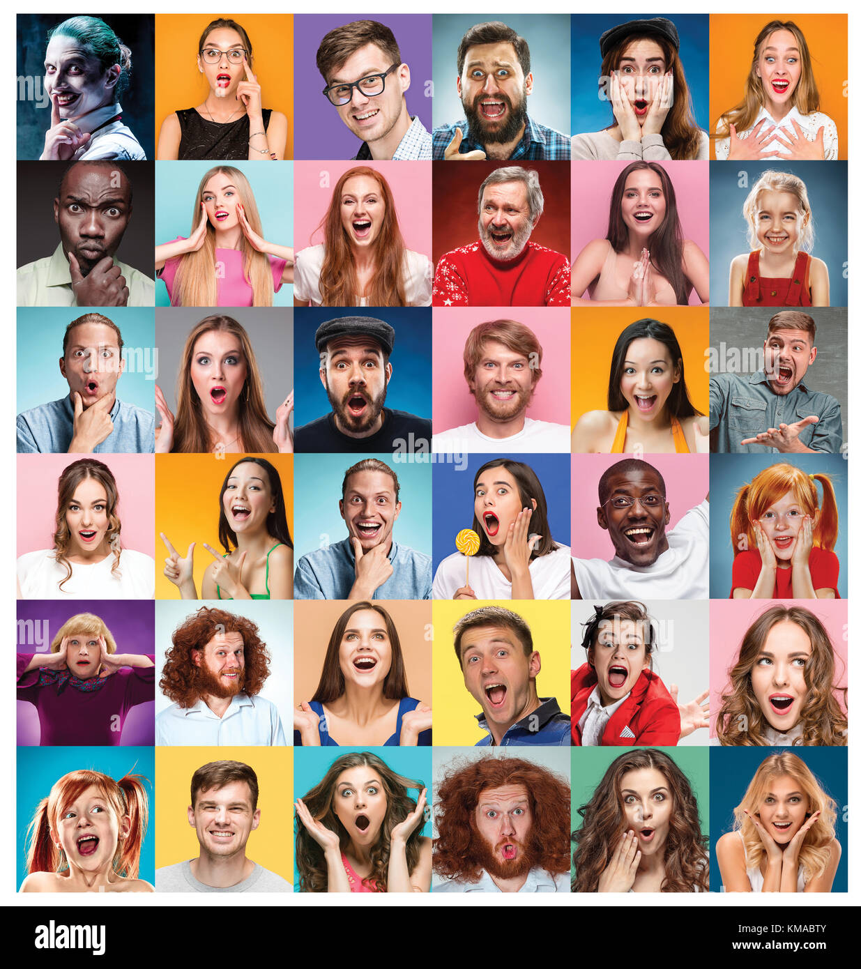 Young People Faces Collage