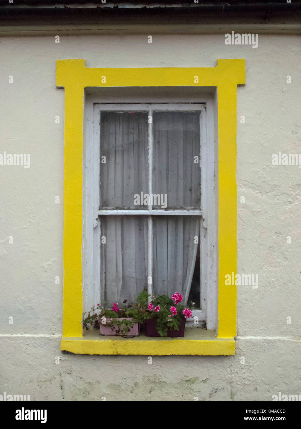 Old window decoration in Carrigaholt Clare Ireland Stock Photo - Alamy