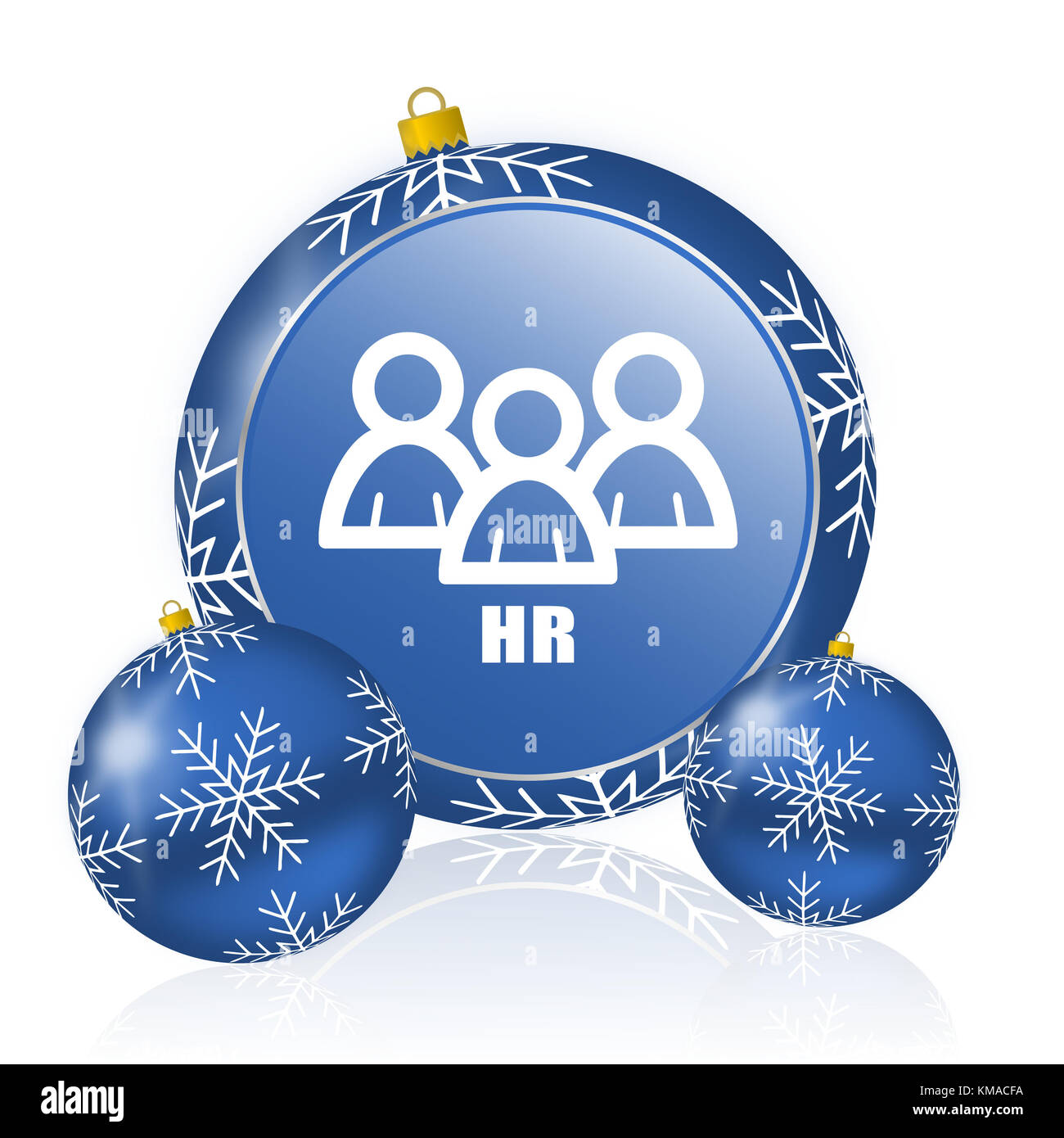 HR blue christmas balls icon Stock Photo - Alamy