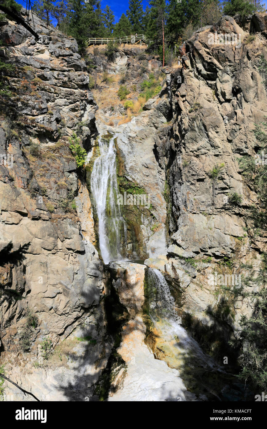 Waterfalls in Shorts Creek, Fintry Provincial Park, near Kelowna City ...